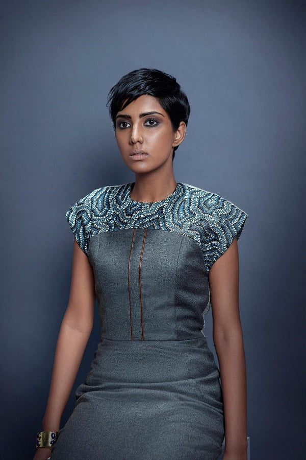 Pure Wool Magyar Sleeve Bodycon Dress